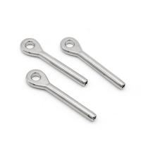 China AISI 316 Stainless Steel Wire Rope Eye Type Terminal Fittings 6mm 8mm for sale