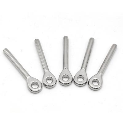 China M6 Stainless Steel Lifting Eye Threaded Stud Wire Rope Terminal 304 Grade for sale
