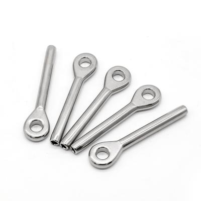 China Stainless Steel Swage Eye Terminal for 6mm Wire Rope Lifting 304 Grade for sale