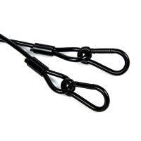 China Black Color Pu Lasso Wire Rope With High Strength for sale
