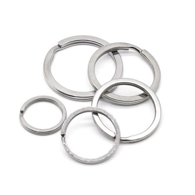 China Flat Round 304 316 Grade Stainless Steel Key Ring for sale