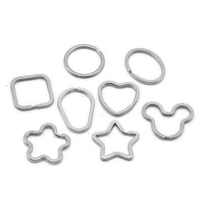 China SS304 Open Ring Keychain Flat Key Ring Durable Metal Key Holder for Daily Use for sale