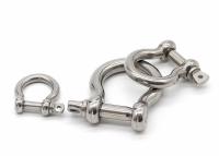 China 316 Stainless Steel Bow Shackle Marine Grade M6 to Heavy Duty for Yacht Aquaculture for sale