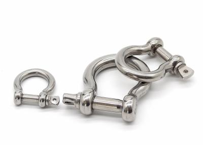 China 316 Stainless Steel Safety Shackle 1/2 Inch Bolt and Cotter Pin Locking for Heavy Loads for sale
