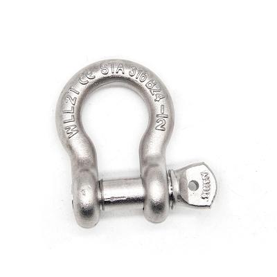 China Bolt Type Safety Shackle Stainless Steel 6.5t Heavy Duty with Nut and Cotter Pin for Rigging for sale