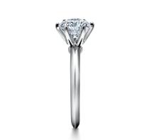 China T Classic 6-Prong Solitaire Engagement Ring in 18K White Gold/Platinum with VS-VVS Diamonds and Customization Options for sale