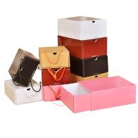 China Industrial Shoes Clothing Rectangle Sliding Drawer Side Drop Carton Sneaker Shine Box for sale