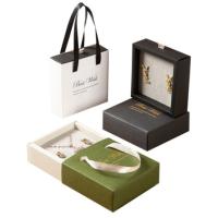 China Customized Logo Recycled Luxury Jewelry Gift Drawer Packaging Paper Bag with Handle for sale