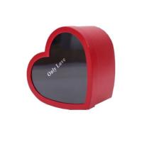 China Heart Shaped Chocolate Candy Flower Gift Paper Packaging Box with Clear PVC Window for sale