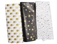 China Foldable Birthday Gift Wrapping Paper Golden Printing For Clothing Shoe for sale