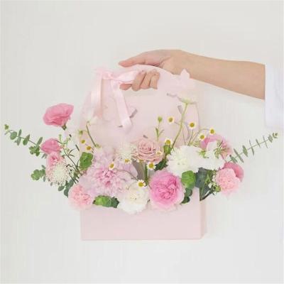China Customized Different Shape Colorful Folding Recyclable Gift Boxes for Flowers Decoration for sale