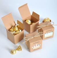 China CMYK Kraft Paper Candy Chocolate Truffle Packaging Small Cardboard Gift Boxes for sale