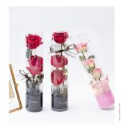 China Rigid Boxes Custom Shipping Transparent Graduation Flower Gift Boxes for Bouquets for sale