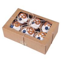 China Kraft Paper Muffin Cupcakes Box for sale