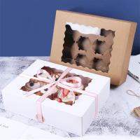 China Kraft Paper Muffin Cupcakes Box for sale