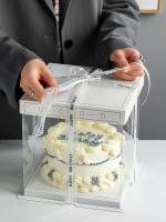 China Square Plastic Cake Box for sale