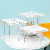China Square Plastic Cake Box for sale