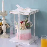 China Square Plastic Cake Box for sale