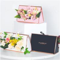 China Custom Order Luxury Colorful Rigiding Paper Flower Gift Box With Logo Personalization for sale