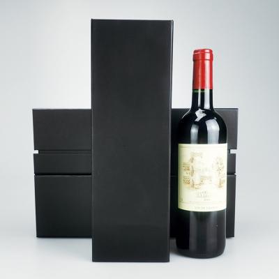 China Custom Luxury Single Bottle Wine Box Packaging With Magnetic Lid Customized Thickness for sale