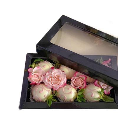 China Gift Black Mixed Empty Chocolate Gift Boxes Packaging With Window OEM for sale