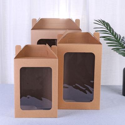 China Custom Different Shape Luxury Flower Gift Packaging Box with Clear Window for sale