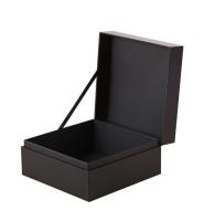 China Custom ISO9001 Black Elegant Recyclable Paper Cardboard Shipping Packaging Boxes Logo for sale