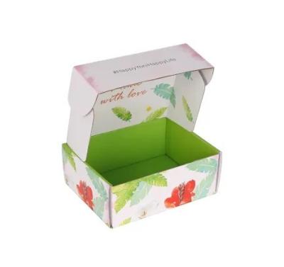 China Corrugated Board Custom Print Colorful Cartoon Shipping Mailer Folding Boxes With Logo for sale