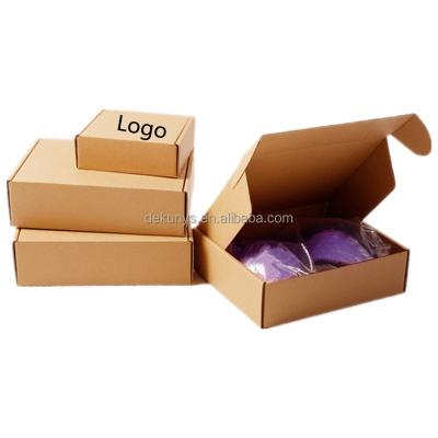 China Custom Black Foldable Kraft Corrugated Paper Packaging Gift Shipping Mailers Boxes with Logo for sale
