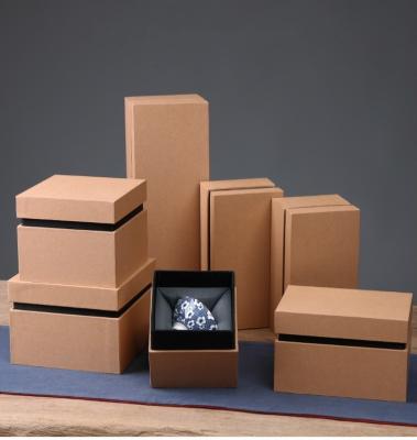 China Custom Luxury Rigid Kraft Paper Mug Bowl Storage Vase Saucer Set Box with Logo for sale