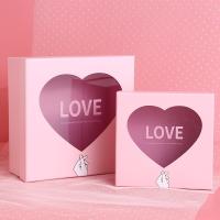China Custom Heart-Shaped Transparent Window Gift Box with Your Own Logo Colorful Design for sale