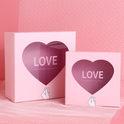China Custom Heart-Shaped Transparent Window Gift Box with Your Own Logo Colorful Design for sale