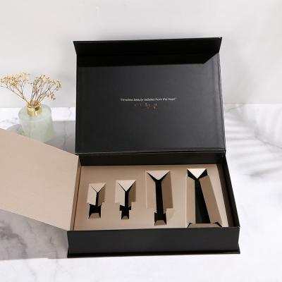 China Custom Logo Rigid Corrugated Paper Clamshell Box for Personalized Skin Care Packaging for sale