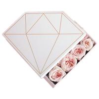 China Recyclable Paper Everlasting Rose Gift Box Packaging Pentagon Gold Black for sale