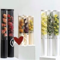 China Handmade Single Rose Flower Gift Box Packing Recyclable Cylindrical Shaped for sale