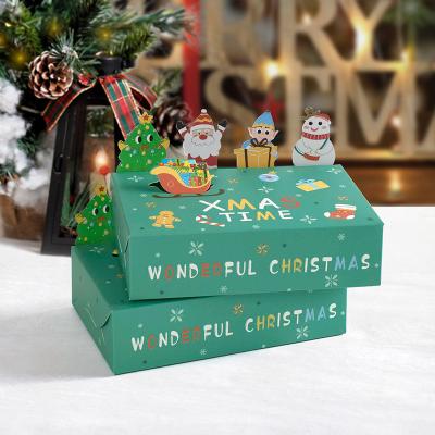 China Characteristic 8 Folding christmas wrapping paper boxes Custom Logo Printing for sale