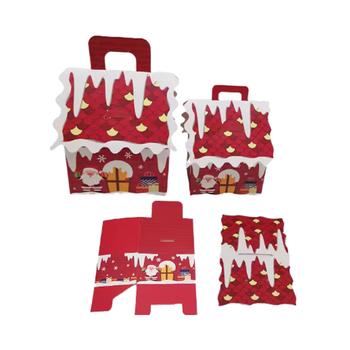 China Customizable Christmas Snow House Tote Bag With UV / Gold / Silver Foil Stamping for sale