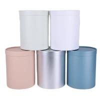 China Custom Round Gift Box with Gold Foil Printing and Matte Lamination for sale