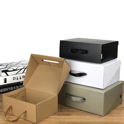 China Customized Corrugated Mailer Box with Handle for Apparel Packaging and Printing for sale