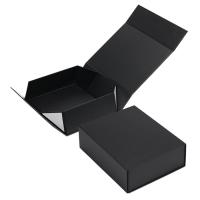 China Luxury Black Cosmetic Mailer Box with Magnetic Closure and Custom Logo Printing for sale