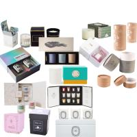 China Customised Cardboard Boxes with Lids and Gold Foil Logos Foldable Gift Boxes Suitable for Candle Packaging Box for sale