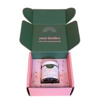 China Custom Luxury Durable Gift Box Glass Candle Jar Packaging Folding Corrugated Mailer Box Shipping Packaging With Insert for sale