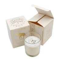 China Custom logo Price Luxury Cardboard Folding Black White Scented Candle Set Gift Paper Packing Boxes for Candles for sale