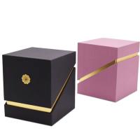 China Factory Wholesale Custom New Design logo square Luxury Perfume Candle Jars With Lid Shipping Boxes With Insert for sale