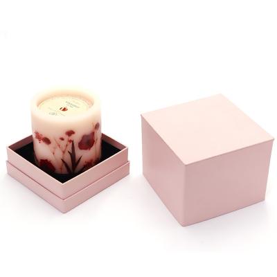 China Factory Wholesale Custom Hot Sale Luxury Rigiding Textured Paper Candle Gift Boxes Jars With Lid Print Own Logo for sale