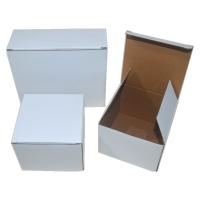 China Manufacturer Recycled Candle Boxes Logo Customized White Paper Folding Shipping Packaging Corrugated Carton for Craft Cosmetic for sale