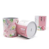 China Private Label 4 6 2 8 oz Custom Scented Candle Jar Essential Oil Container Paper Box Holder Cylinder Round Candle Packaging for sale
