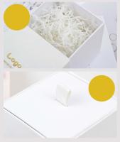 China Custom Luxury Rigid Paperboard Gold Foil Print Logo Scented Candle Jar Storage Gift Packaging White Drawer Boxes for Candle for sale