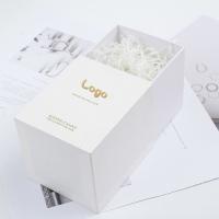 China Custom Luxury Rigid Paperboard Gold Foil Print Logo Scented Candle Jar Storage Gift Packaging White Drawer Boxes for Candle for sale
