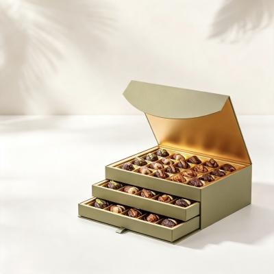China Matt Lamination Chocolate Box with Paperboard Liner for Custom Order Chocolate Packaging for sale